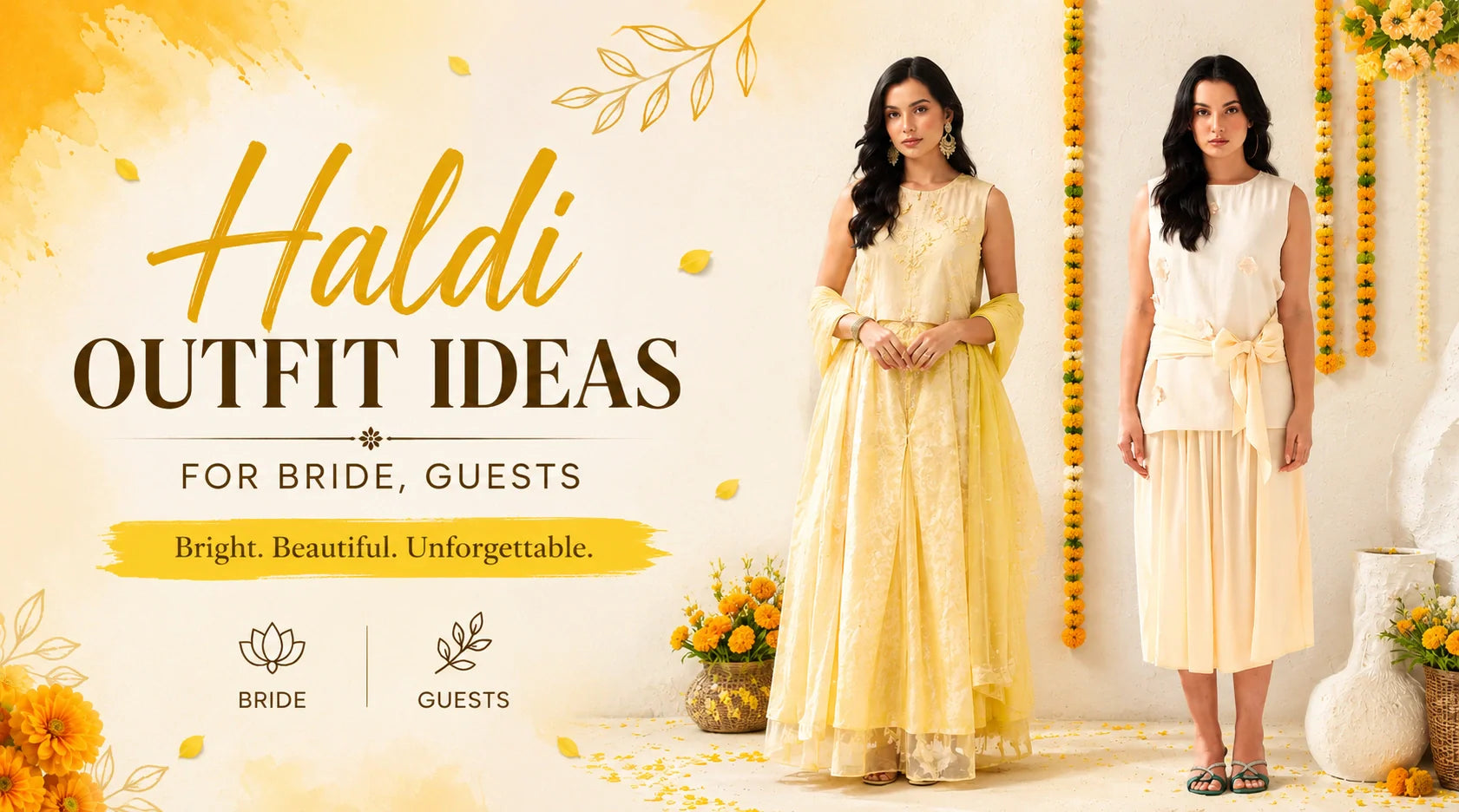 Haldi Outfit Ideas for Bride, Groom and Guests