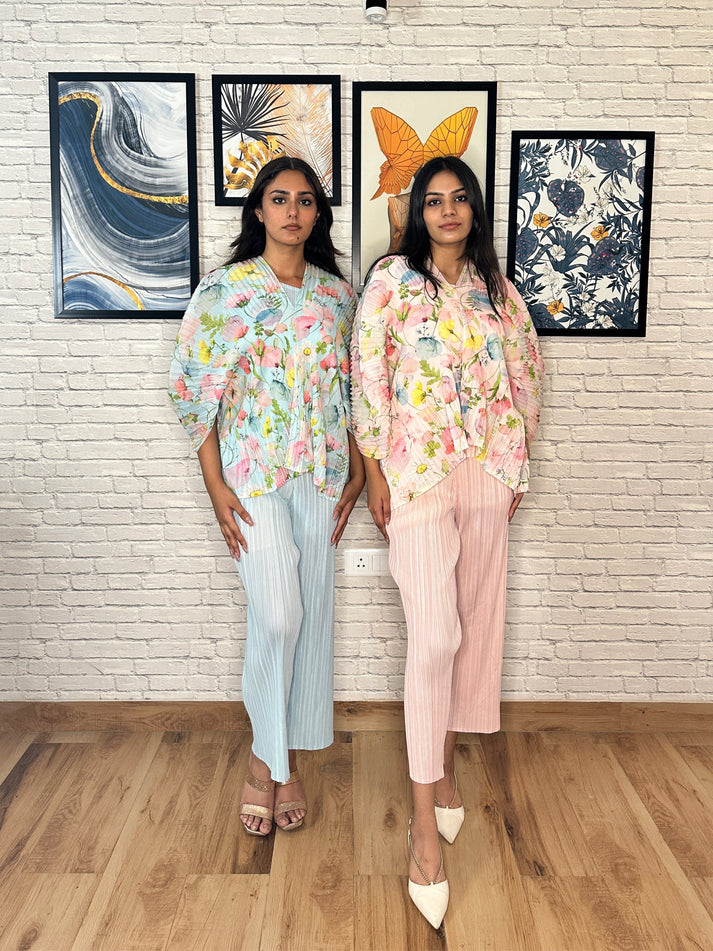 Buy Adya Co-ord Set for women | Pink And Sky Blue